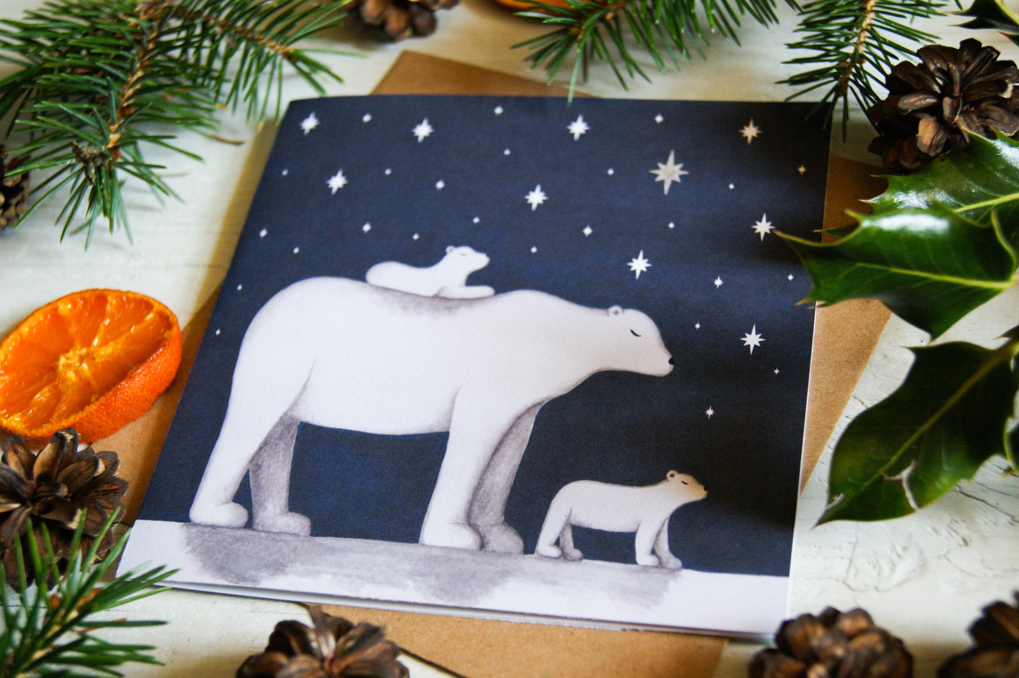 Polar Bear Christmas Cards Christmas Card Pack Holiday Cards Cute ...