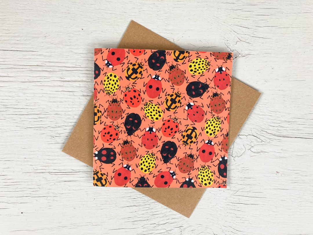 Ladybird Card Ladybug Card Beetle Card Garden Insect Card Wildlife Card ...
