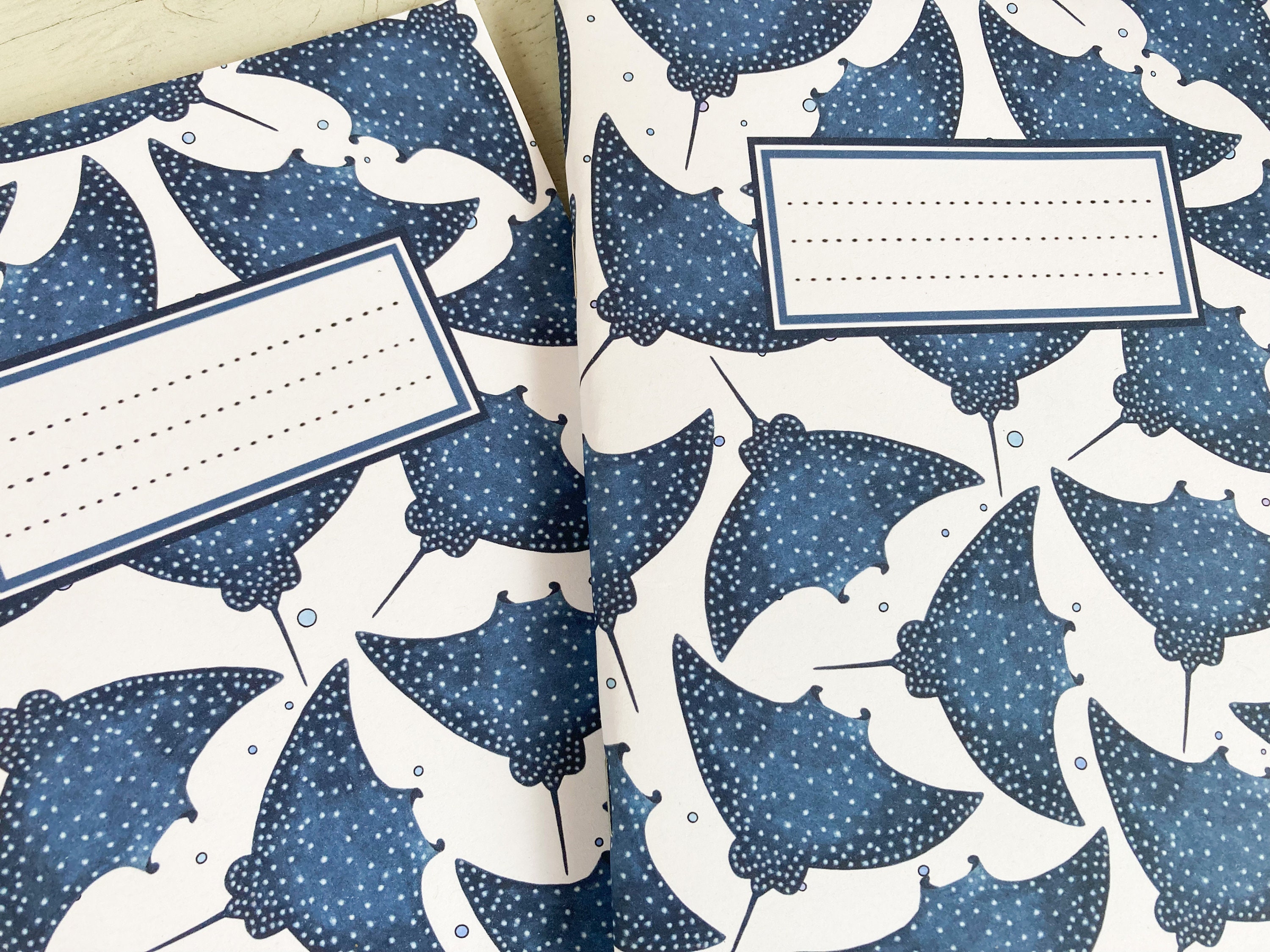 Manta Ray A5 Recycled Notebook 48 Plain Pages Sealife - Etsy