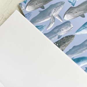 Baleen Whale A5 Recycled Notebook | 48 Plain Pages | Sea Life Notebook ...