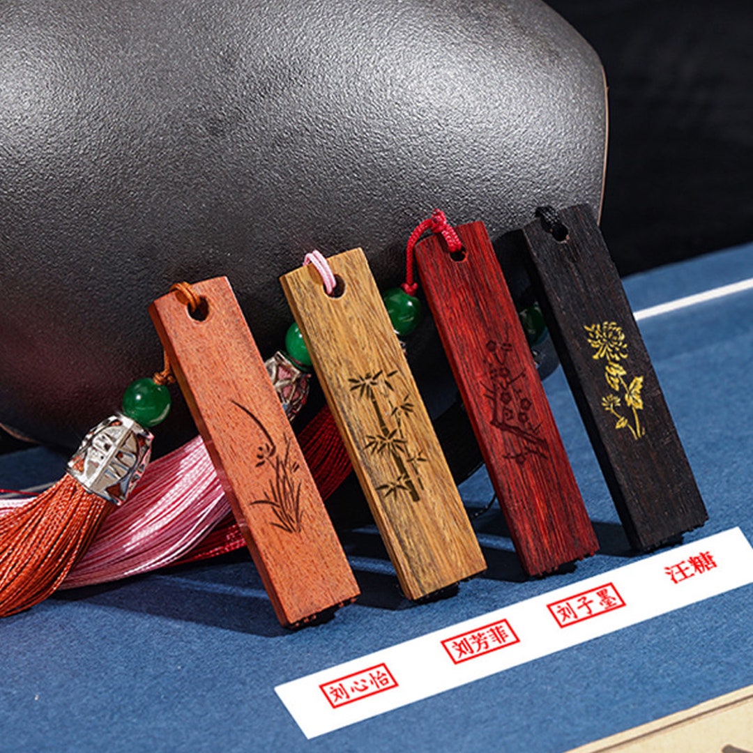 Portable Wood Personal Name Stamp Custom English Japanese Chinese Names ...