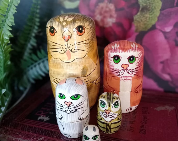 Cat and Mouse Nesting Boxes, 3 Cats and 1 Mouse Graduated Nesting Boxes ...