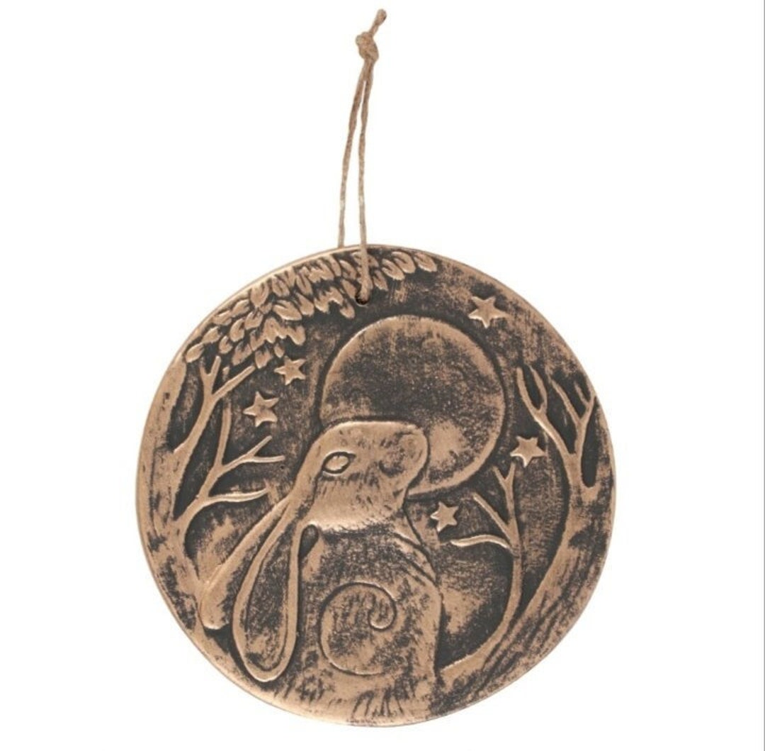 Terracotta Bronze Hare Hanging Garden Plaque by Lisa Parker - Etsy