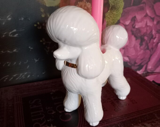 Ceramic Poodle Jar Handmade Ceramic Jar Stash Jar Blue Poodle Decor ...