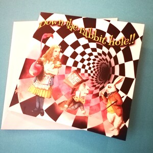 Alice in Wonderland 'down the Rabbit Hole' Blank Greeting Card. White ...