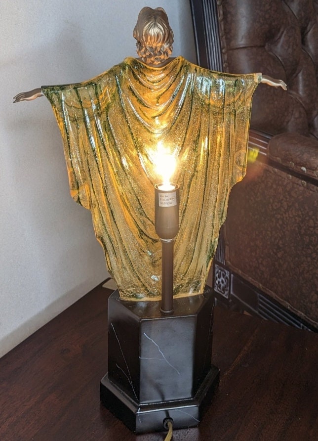 Art Deco Lady Dancer Table Lamp - Etsy