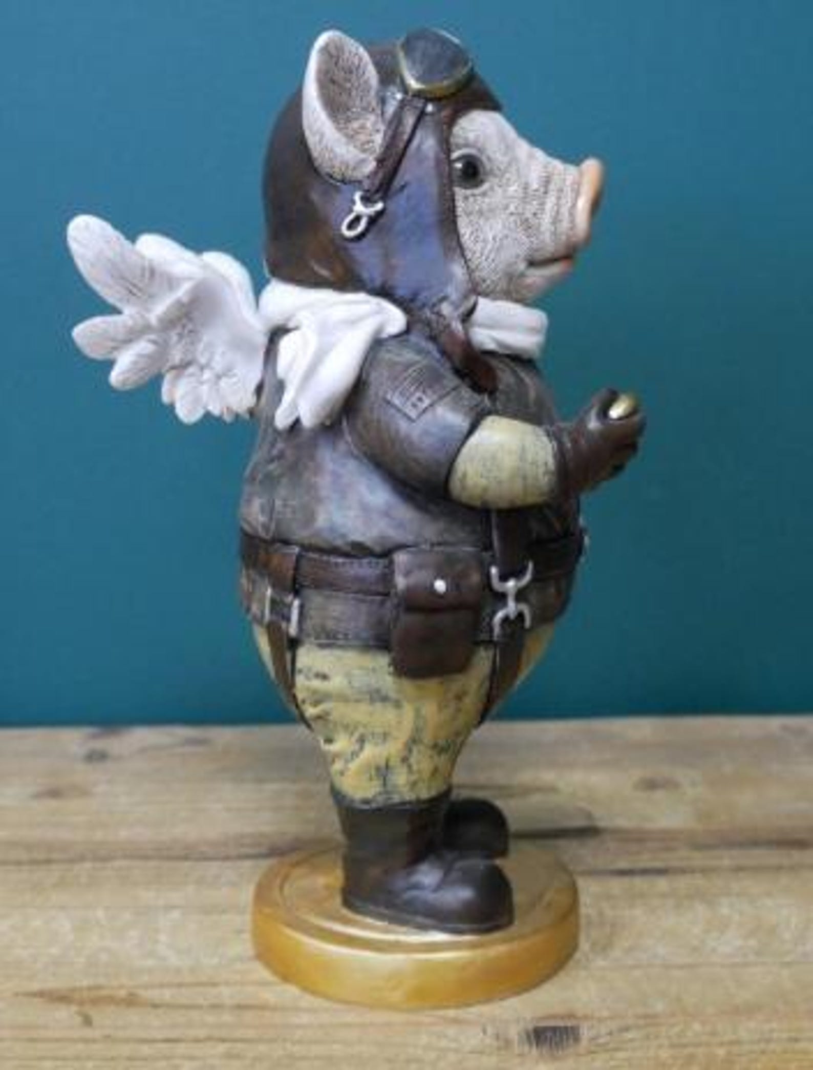 Flying Pig Pilot With Wings Indoor/outdoor Ornament Sculpture - Etsy
