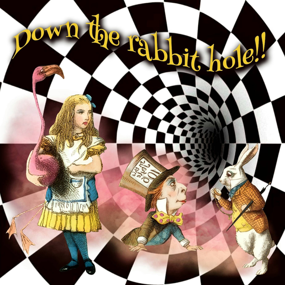 Alice in Wonderland 'down the Rabbit Hole' Blank - Etsy
