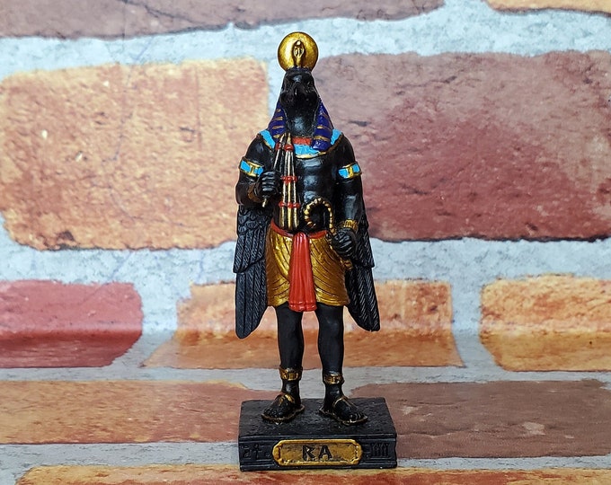 Vintage Ra Figurine Miniature Egyptian God Ra Altar Statue - Etsy