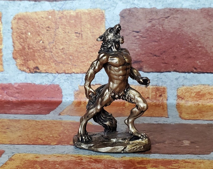 Vintage Werewolf Miniature Statue - Etsy