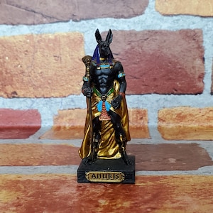 Vintage Anubis Figurine - Miniature Egyptian God Anubis Altar Statue - Etsy