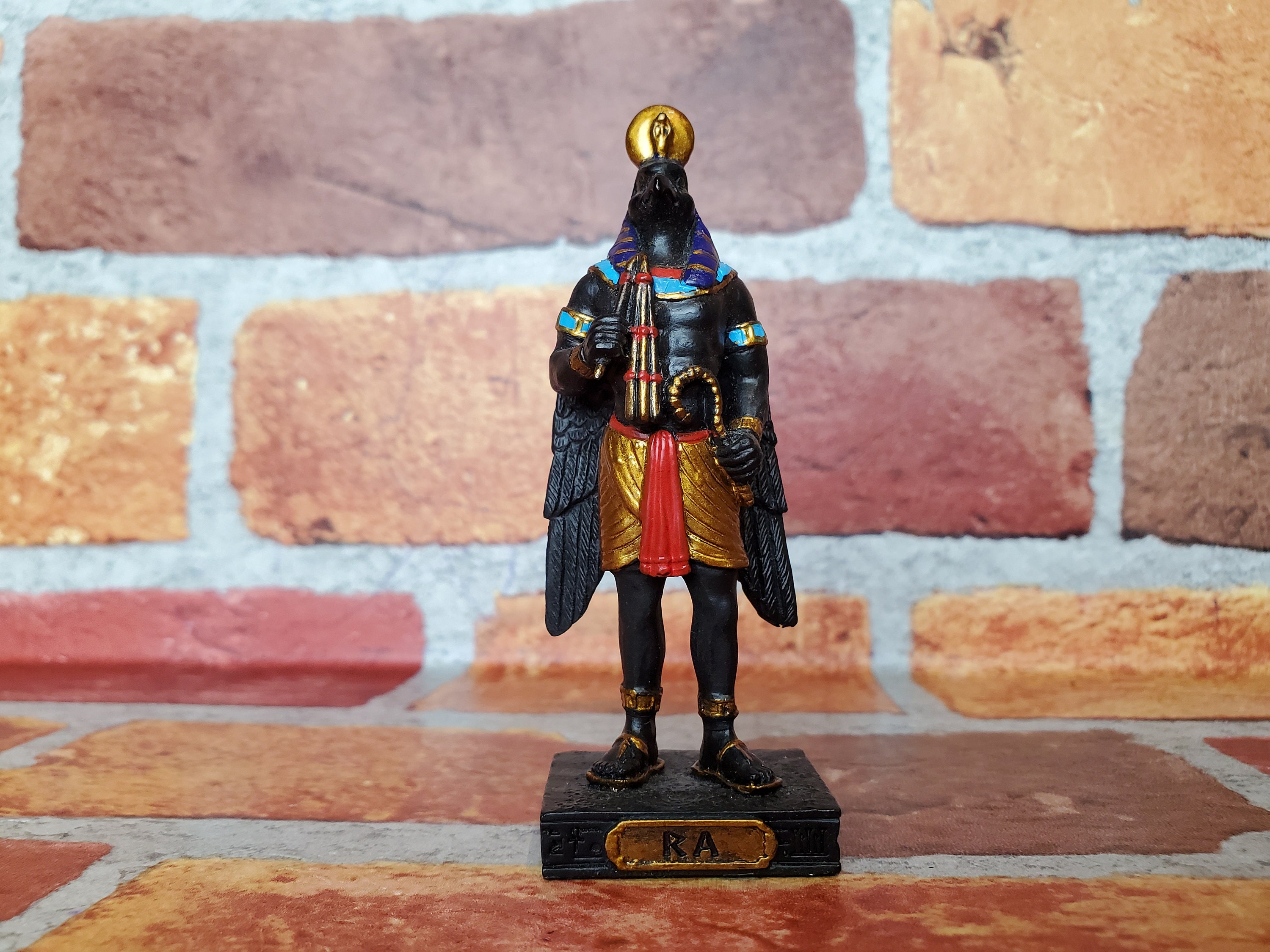 Vintage Ra Figurine Miniature Egyptian God Ra Altar Statue | Etsy