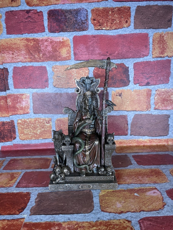 Vintage Hel in Throne Statue Norse Goddess of the Underworld | Etsy