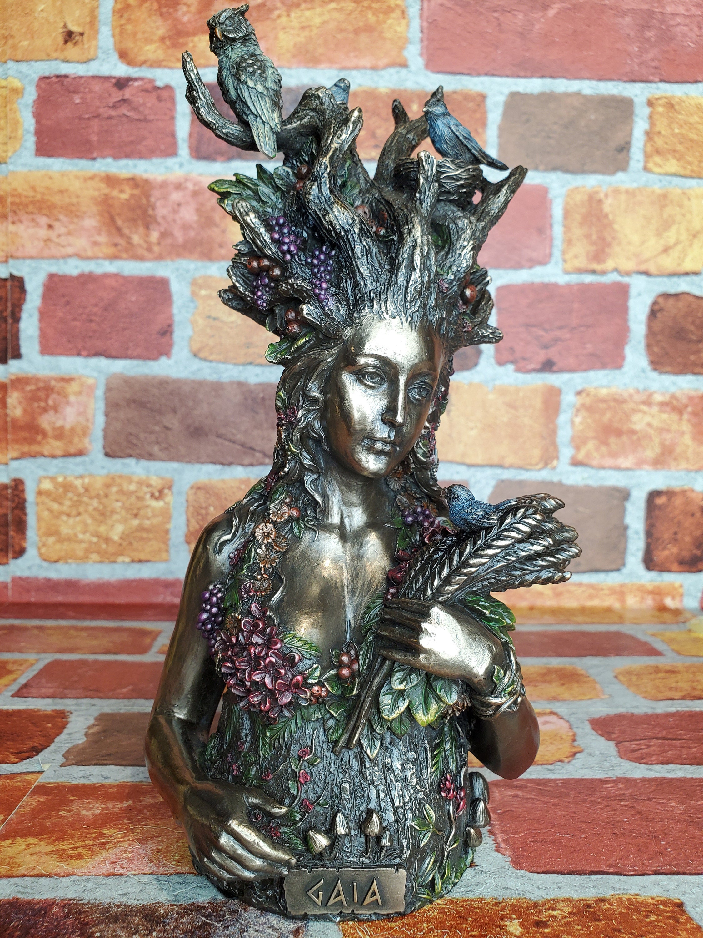 Vintage Gaia Statue Mother Gaia Earth Goddess | Etsy