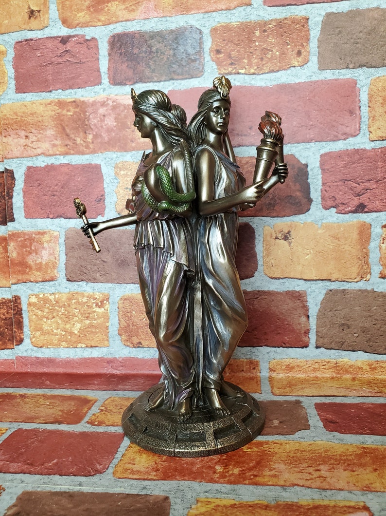 Vintage Hecate Statue - Greek Goddess of Magic Hecate Altar Large ...