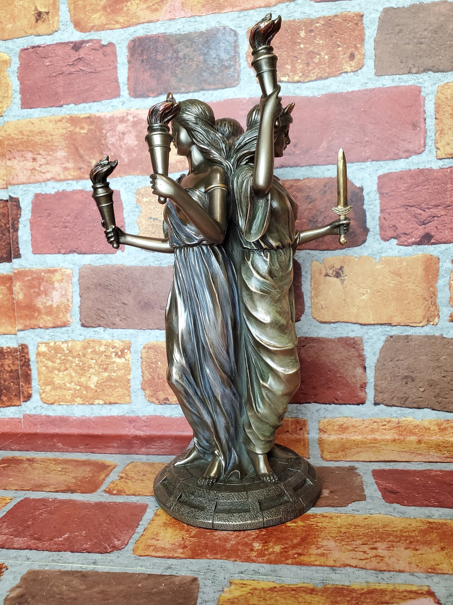 Vintage Hecate Statue - Greek Goddess of Magic Hecate Altar Large ...