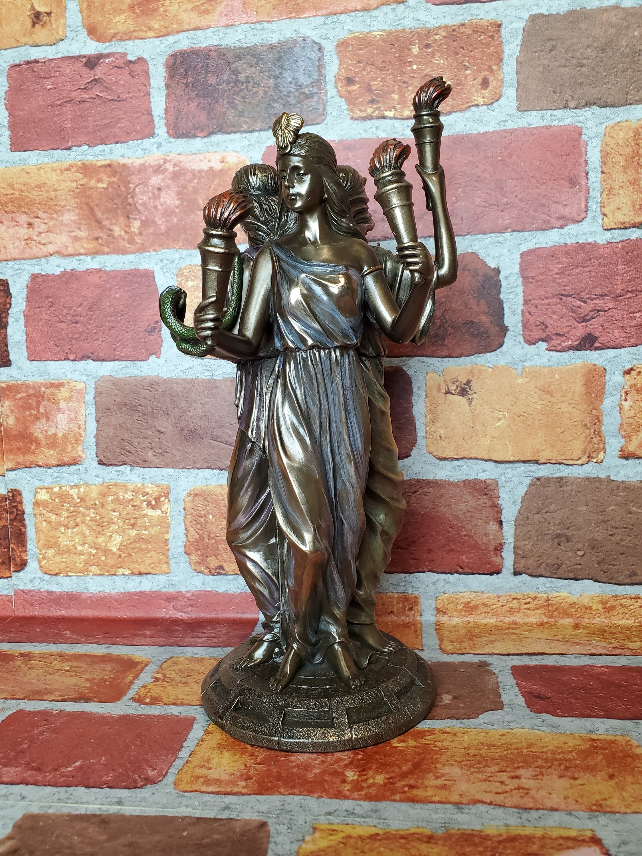 Vintage Hecate Statue - Greek Goddess of Magic Hecate Altar Large ...