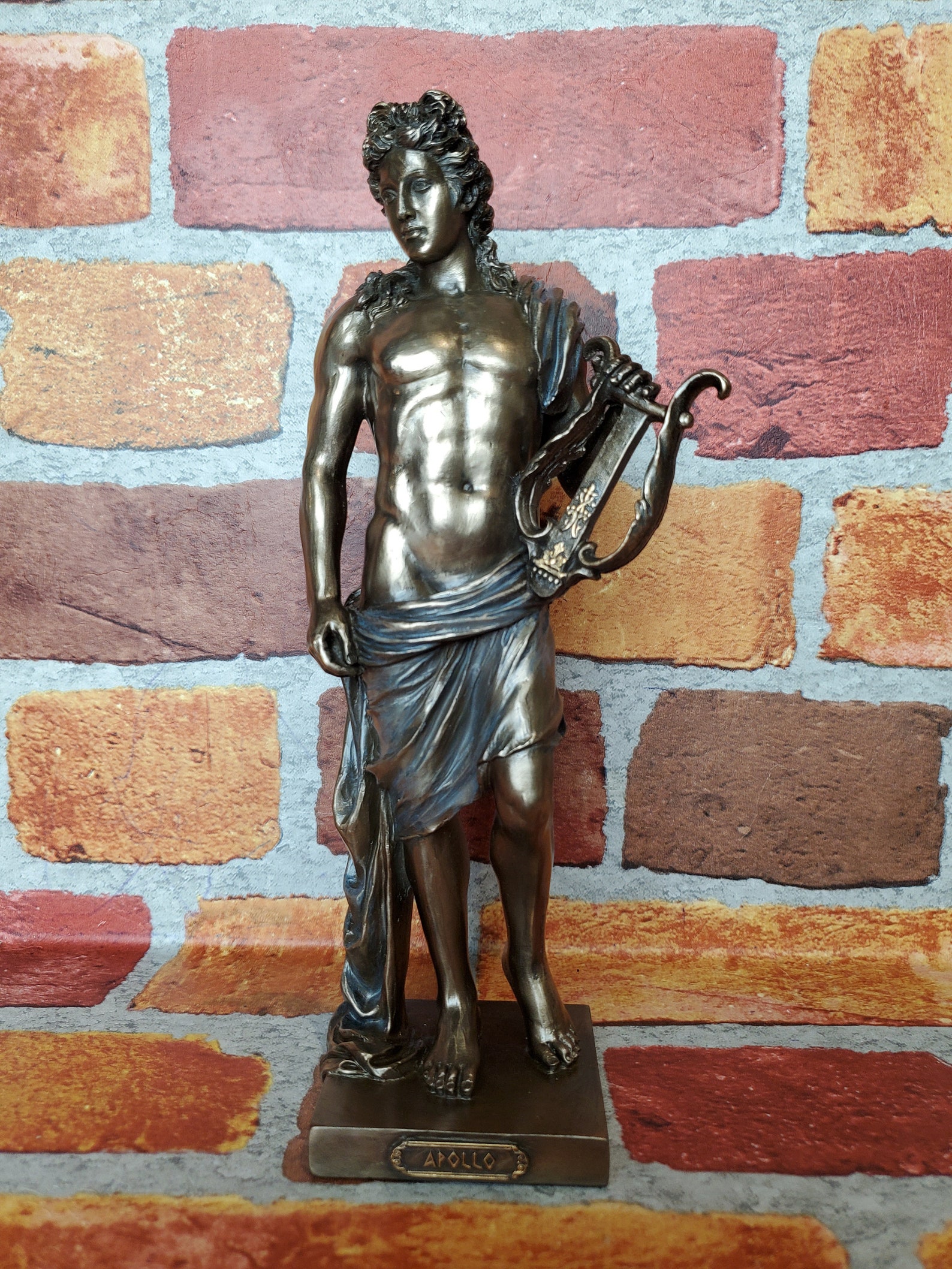 Vintage Apollo Statue Greek God Apollo With Lyre Altar - Etsy Canada