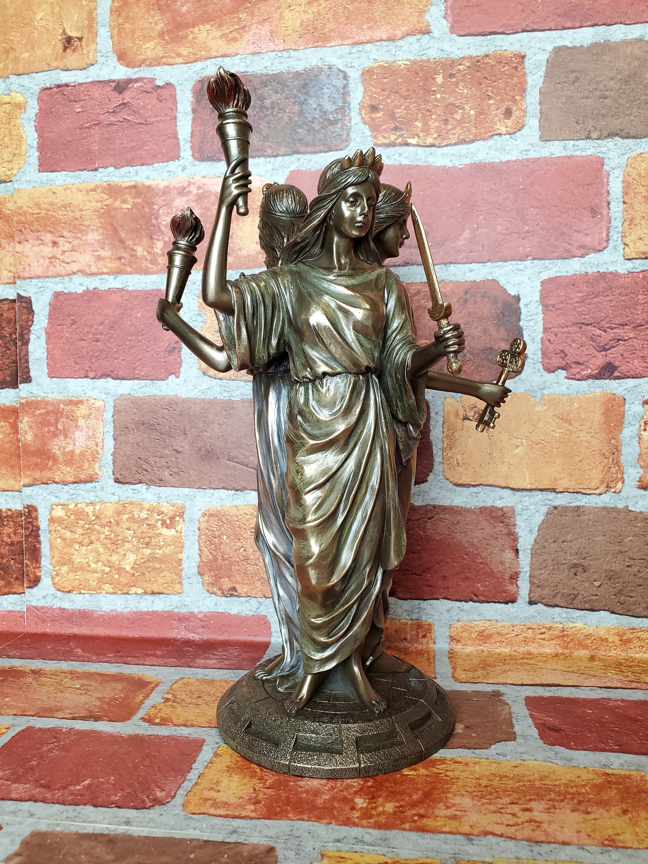 Vintage Hecate Statue - Greek Goddess of Magic Hecate Altar Large ...