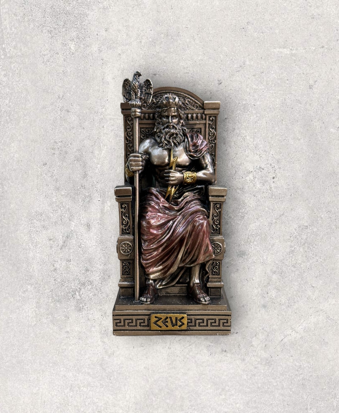 Vintage Zeus Figurine - Miniature Greek God Zeus Altar Statue - Etsy