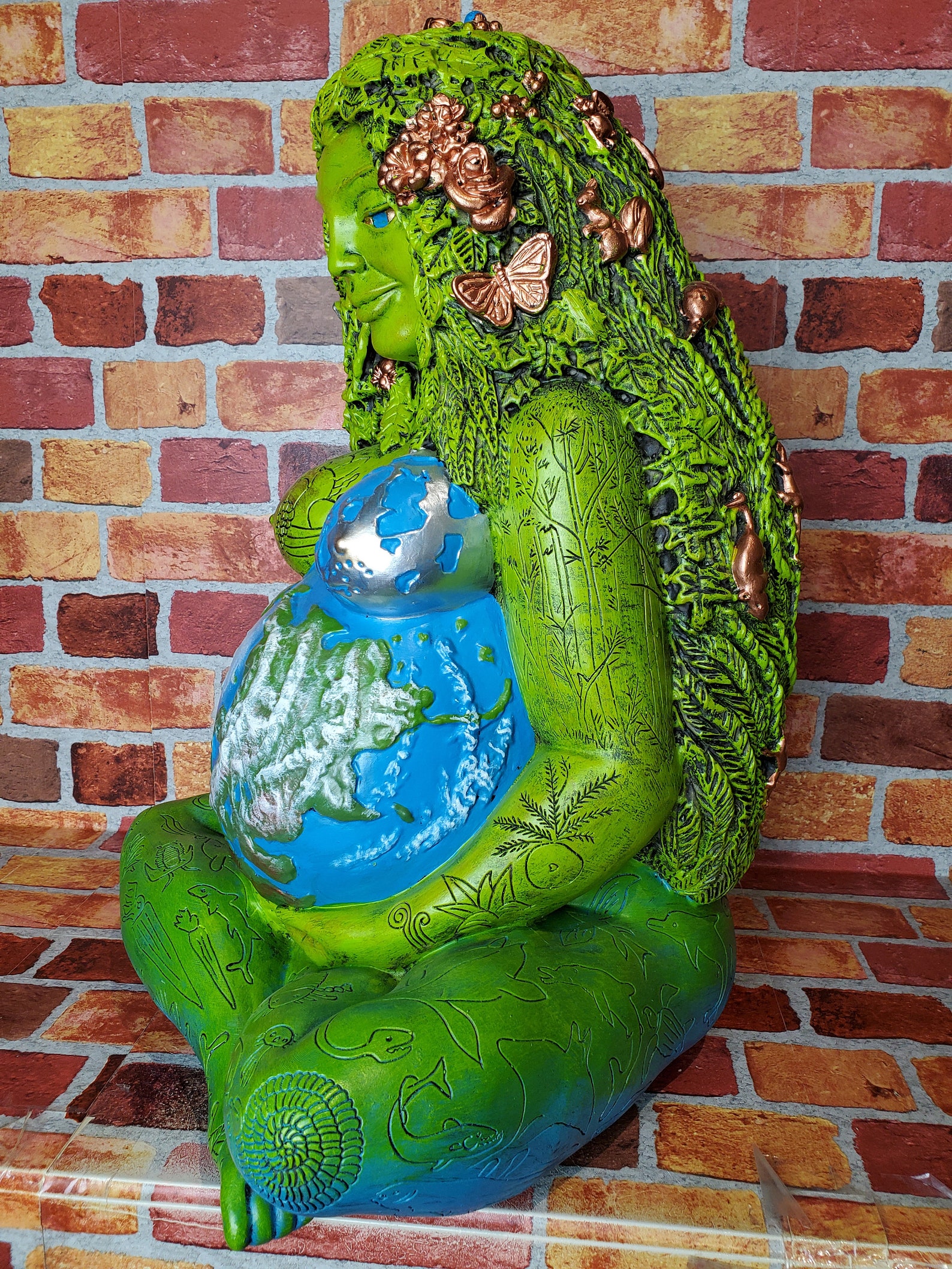 Vintage Gaia Statue XL Large Mother Gaia Earth Goddess - Etsy