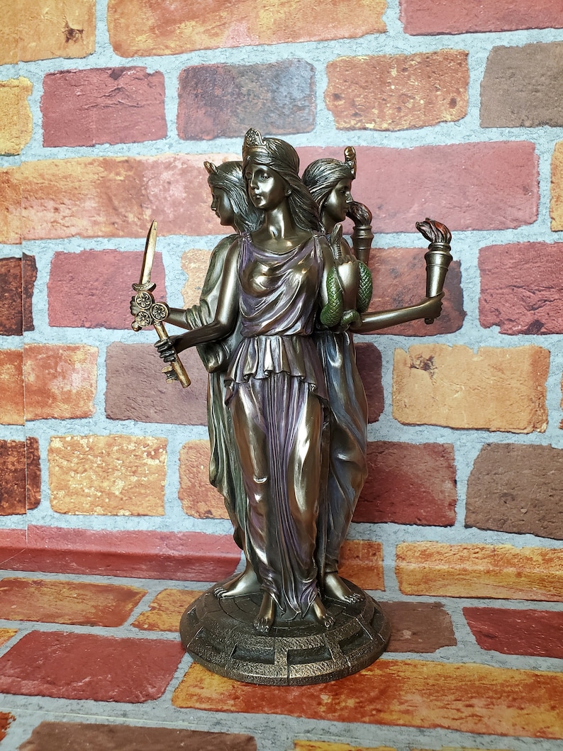 Vintage Hecate Statue - Greek Goddess of Magic Hecate Altar Large ...