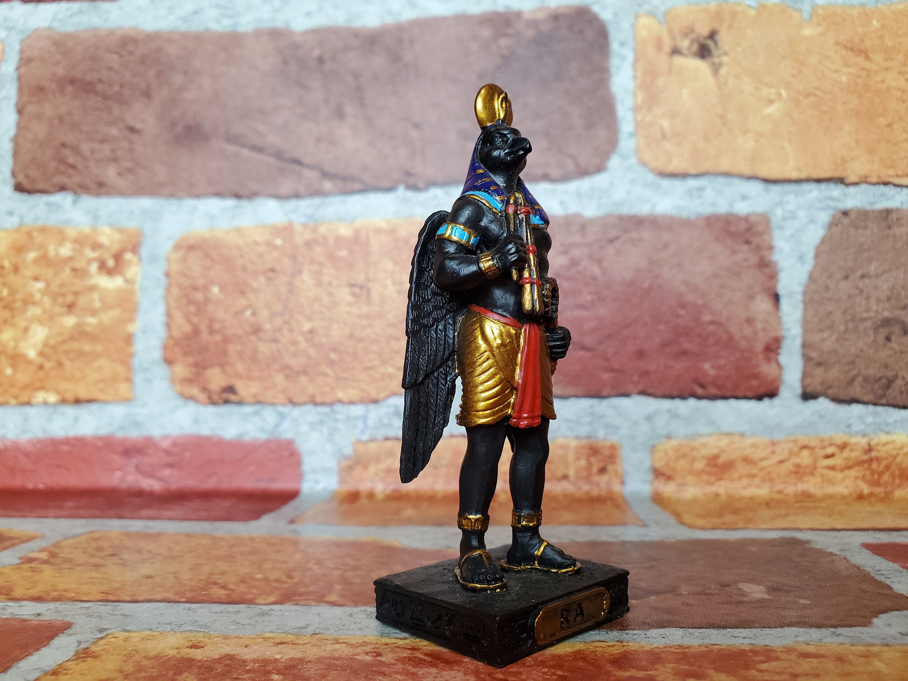 Vintage Ra Figurine Miniature Egyptian God Ra Altar Statue | Etsy