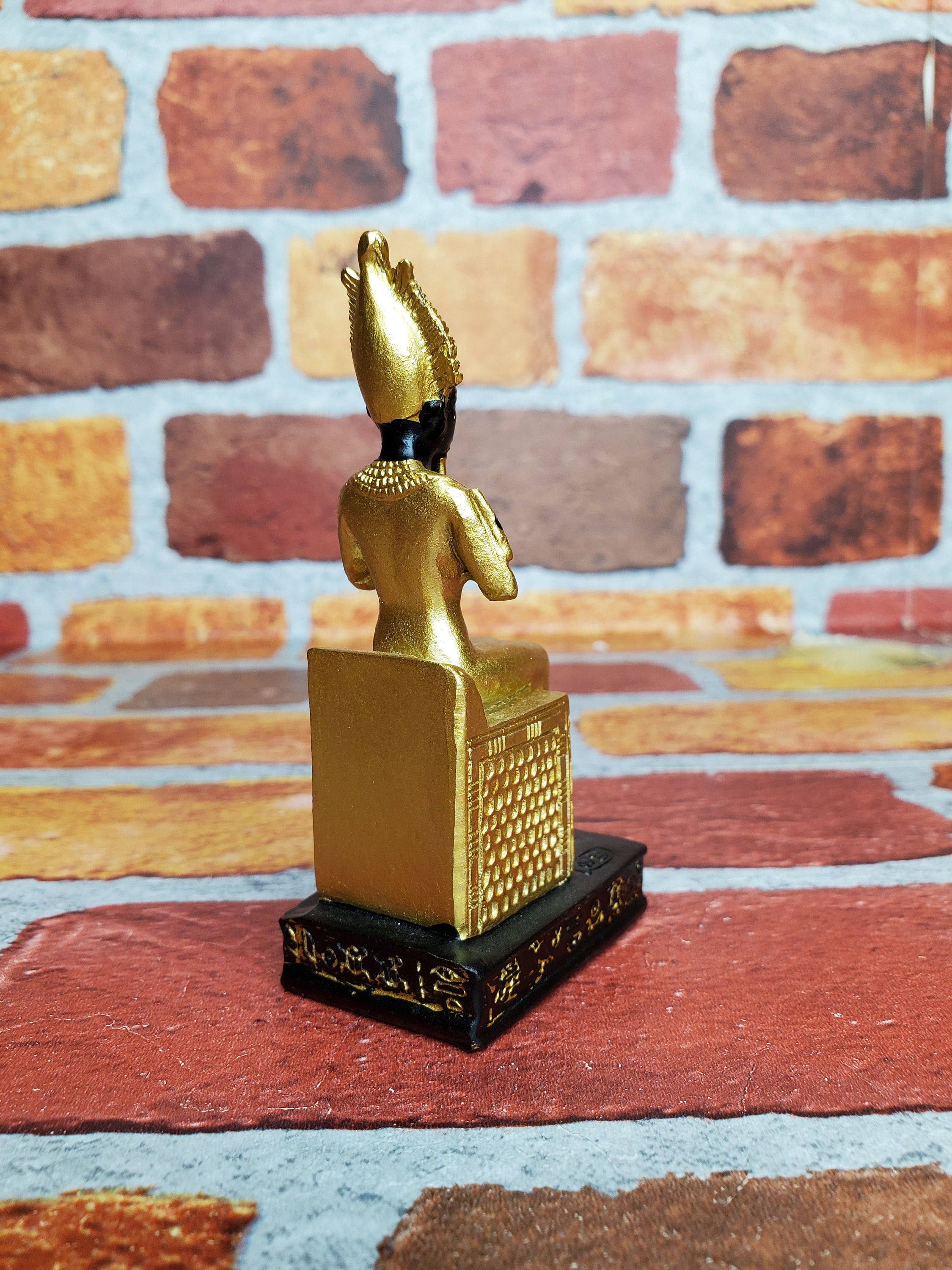 Vintage Seated Osiris on Hieroglyphic Base Figurine | Etsy