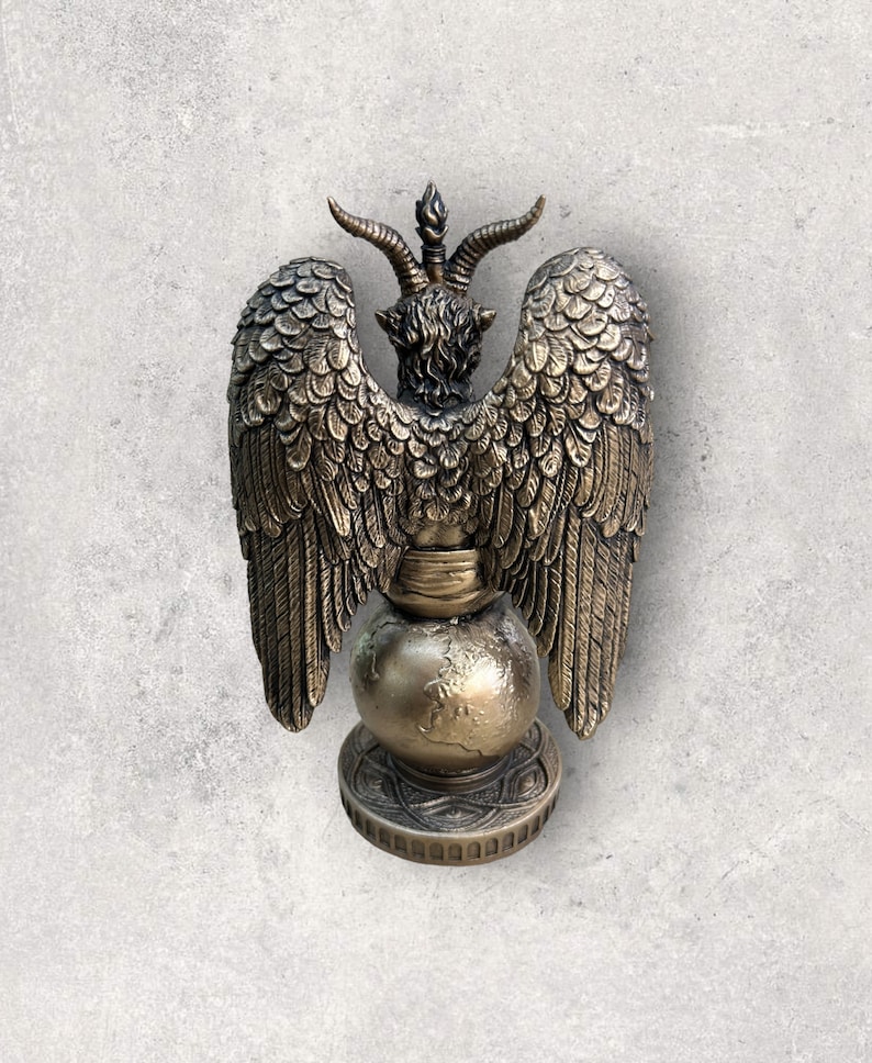 Vintage Baphomet Mini Statue - Cold Cast Bronze - Sabbatic Goat Occult ...