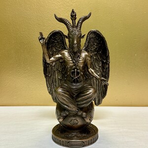 Vintage Baphomet Statue - Cold Cast Bronze - Sabbatic Goat Occult Altar ...