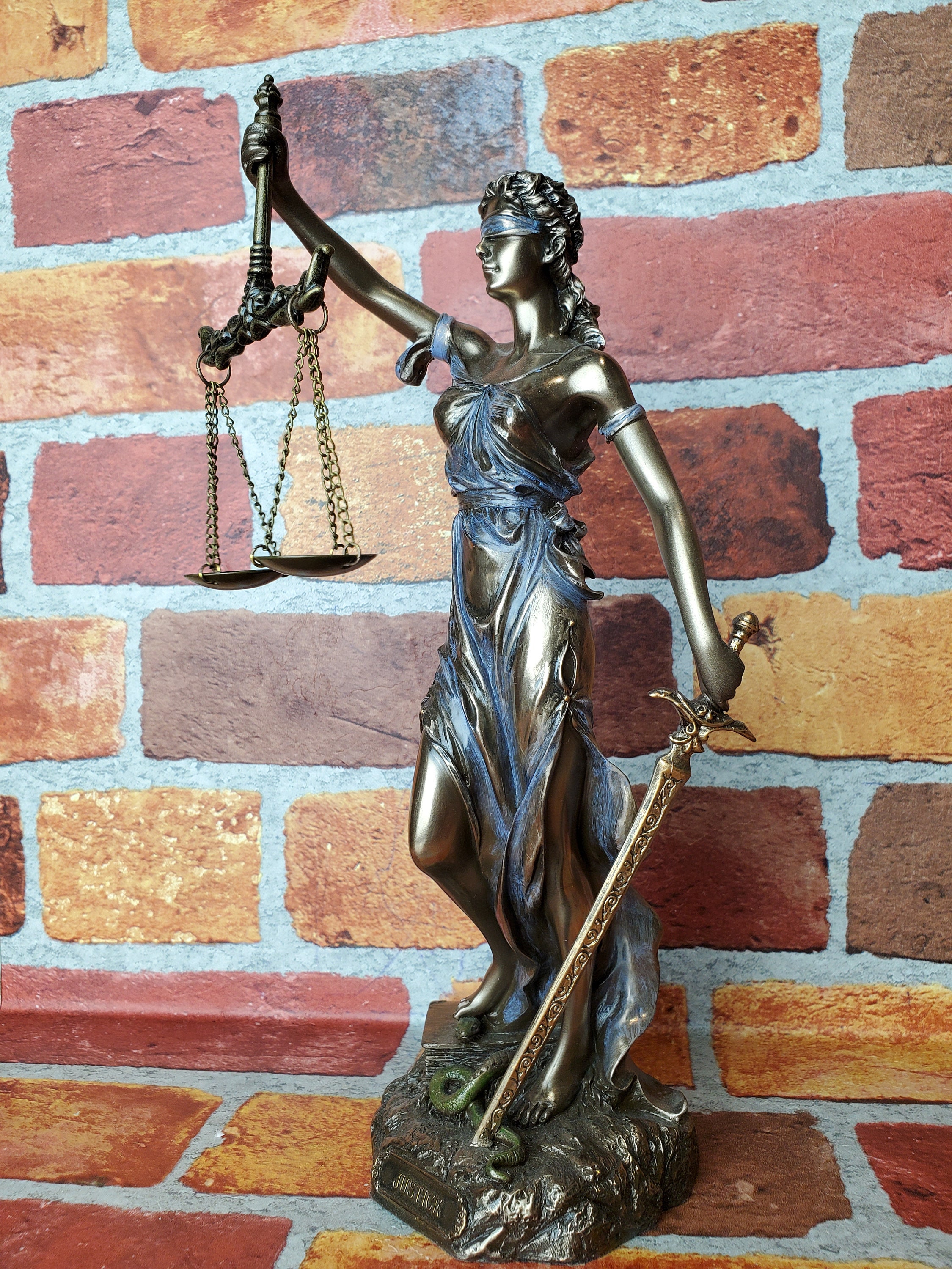Vintage Lady Justice Statue Lady Justice With Sword and - Etsy
