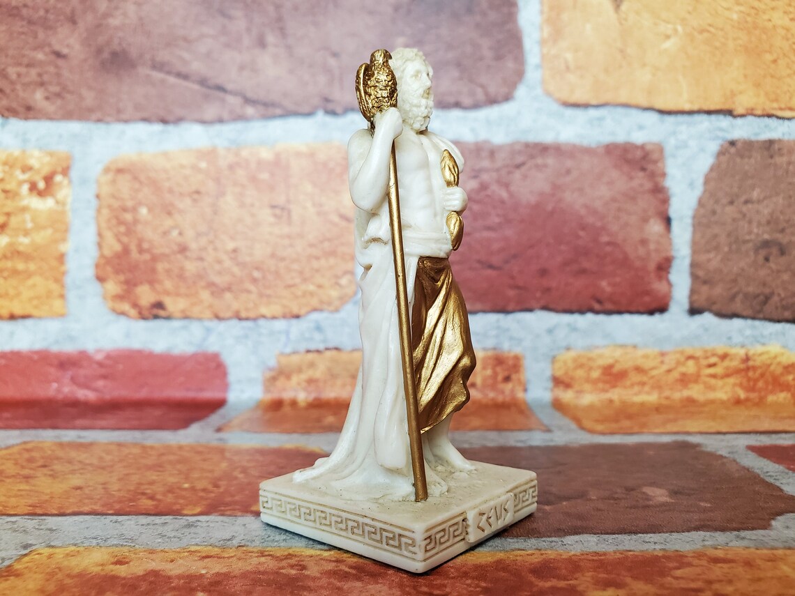 Vintage Zeus Figurine - Miniature Greek God Zeus Altar Statue - Etsy
