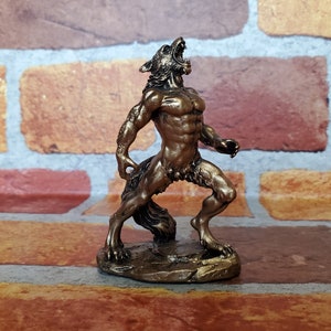 Vintage Werewolf Miniature Statue - Etsy