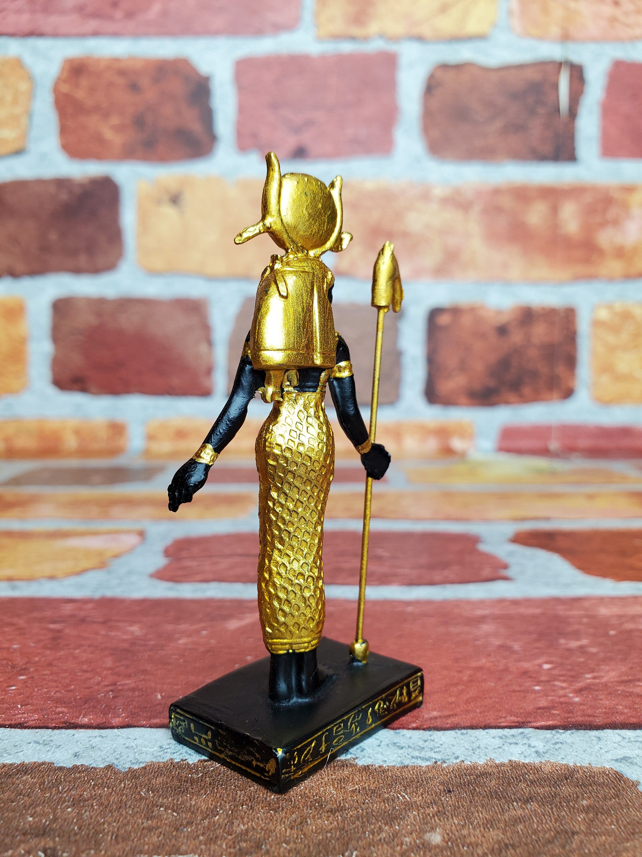 Vintage Standing Isis with Staff Figurine Miniature Egyptian | Etsy