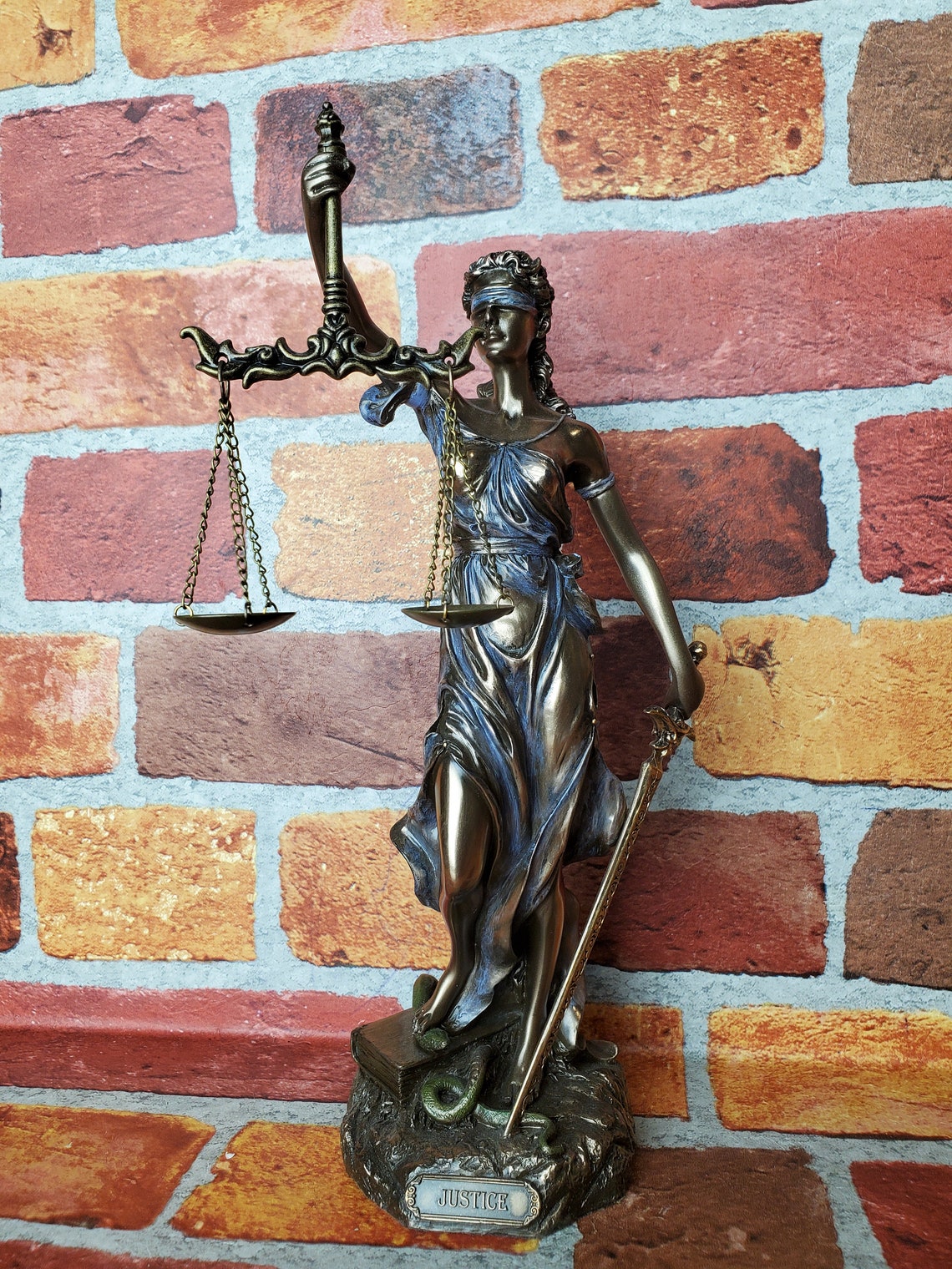 Vintage Lady Justice Statue Lady Justice with Sword and | Etsy