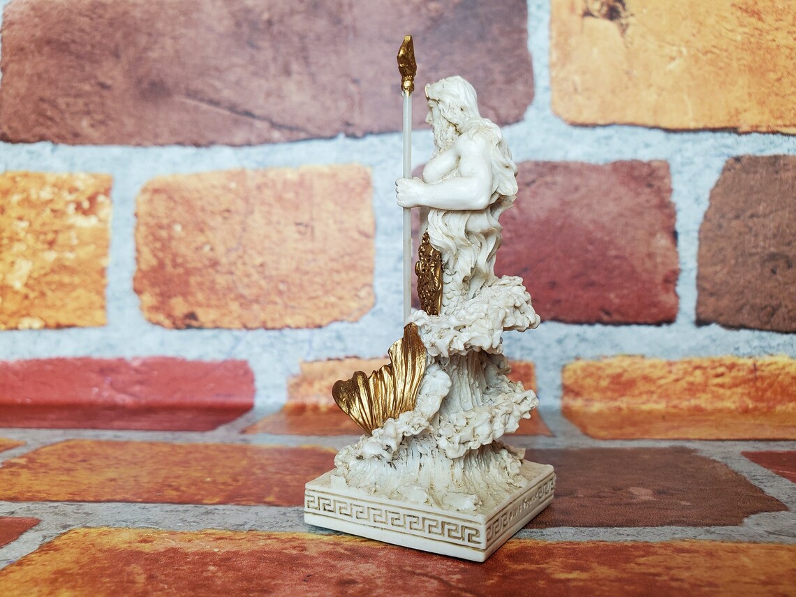 Vintage Poseidon Figurine Miniature Greek God Poseidon Altar | Etsy