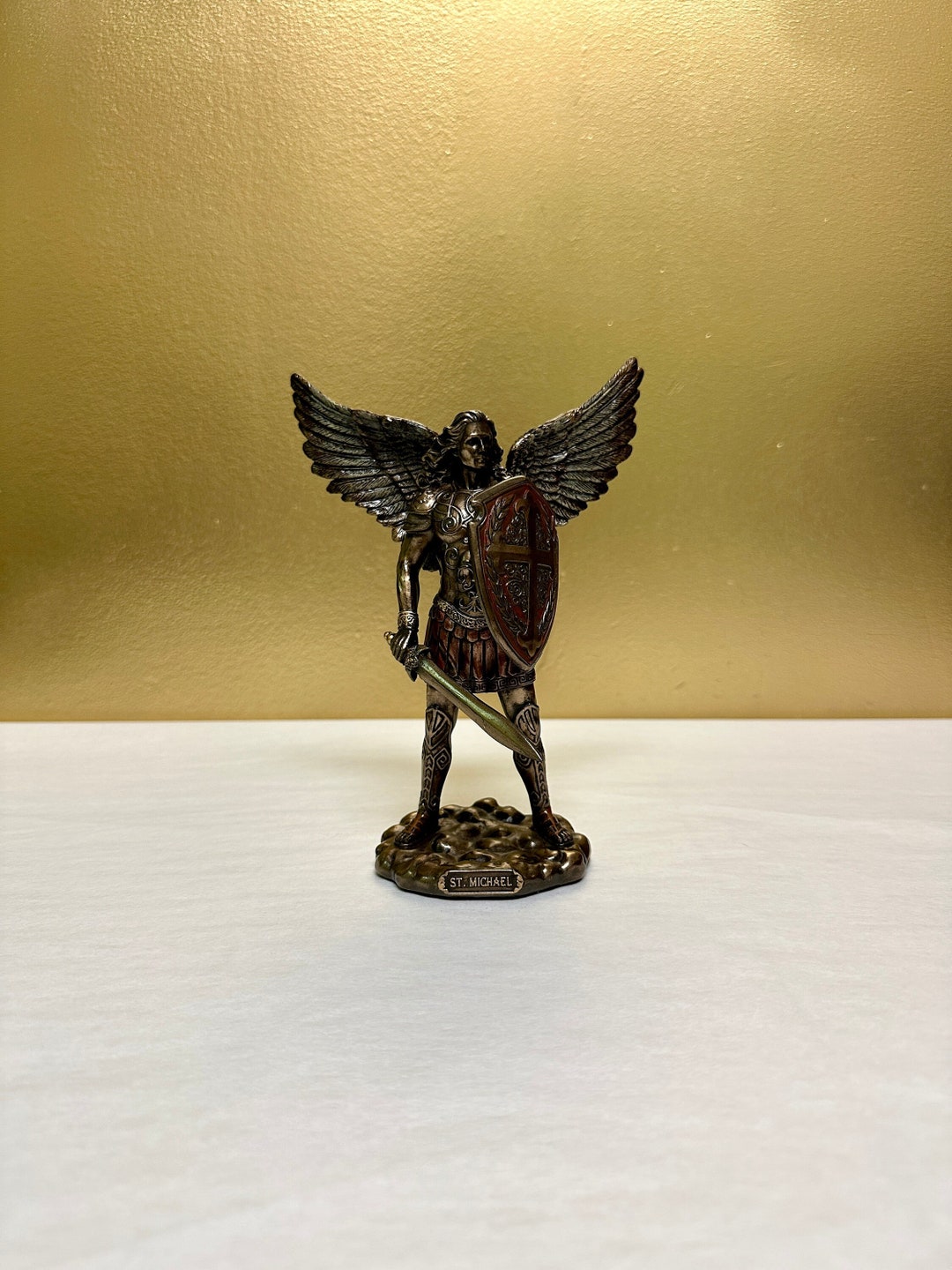 Vintage St. Michael Archangel Statue - Saint Michael Altar Statue - Etsy