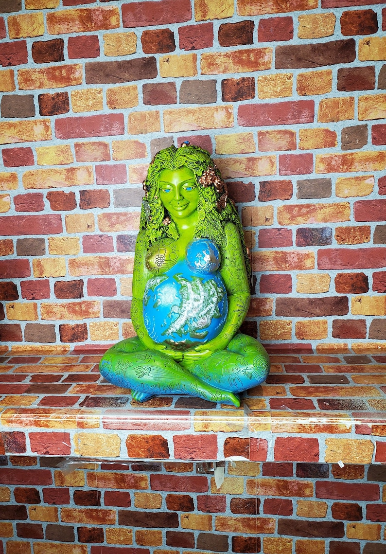Vintage Gaia Statue XL Large Mother Gaia Earth Goddess - Etsy