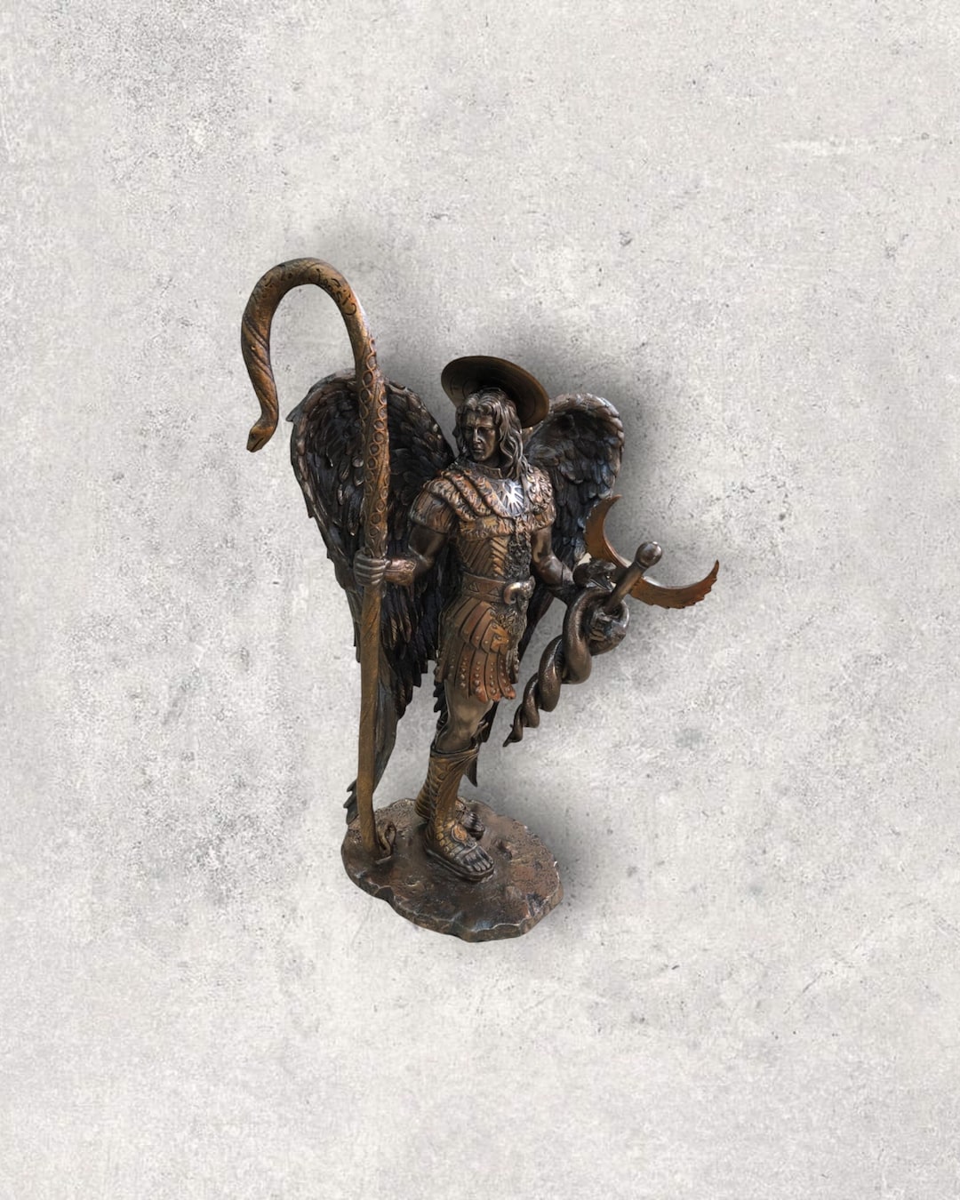 Vintage St. Raphael the Archangel Statue Saint Raphael the Archangel - Etsy