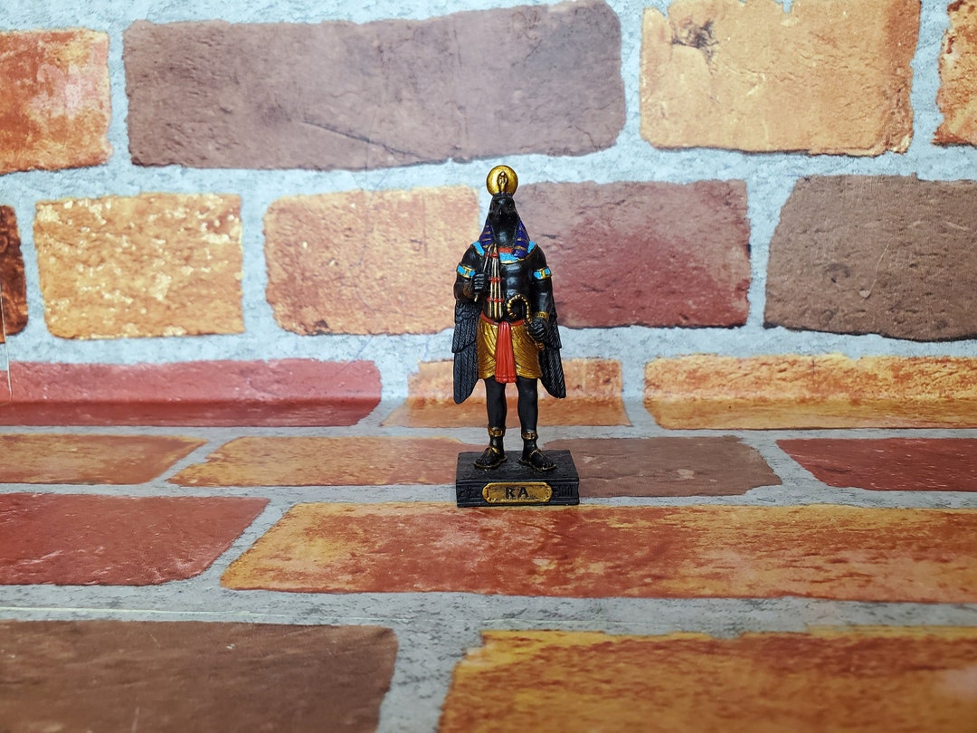 Vintage Ra Figurine - Miniature Egyptian God Ra Altar Statue - Etsy
