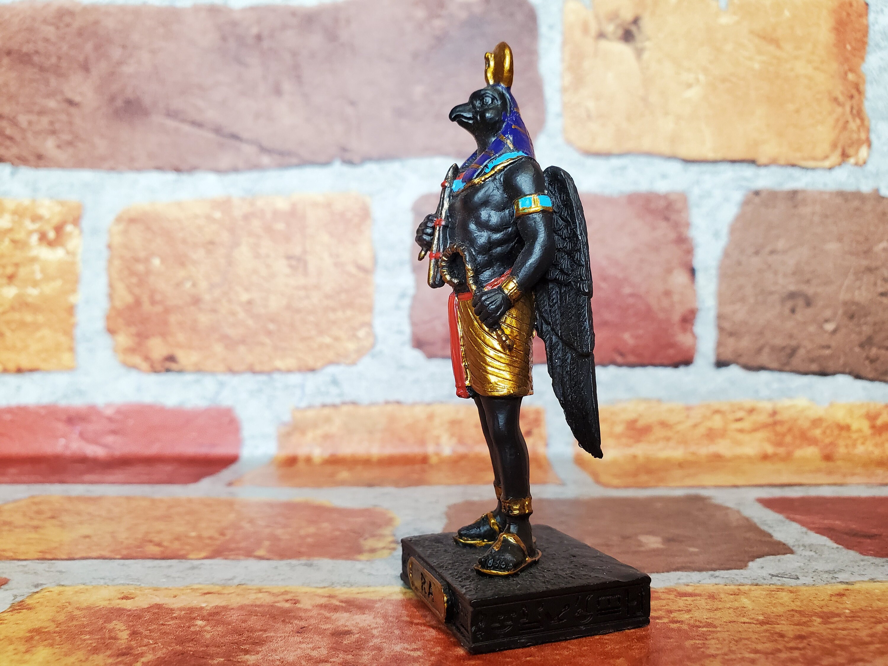 Vintage Ra Figurine Miniature Egyptian God Ra Altar Statue | Etsy