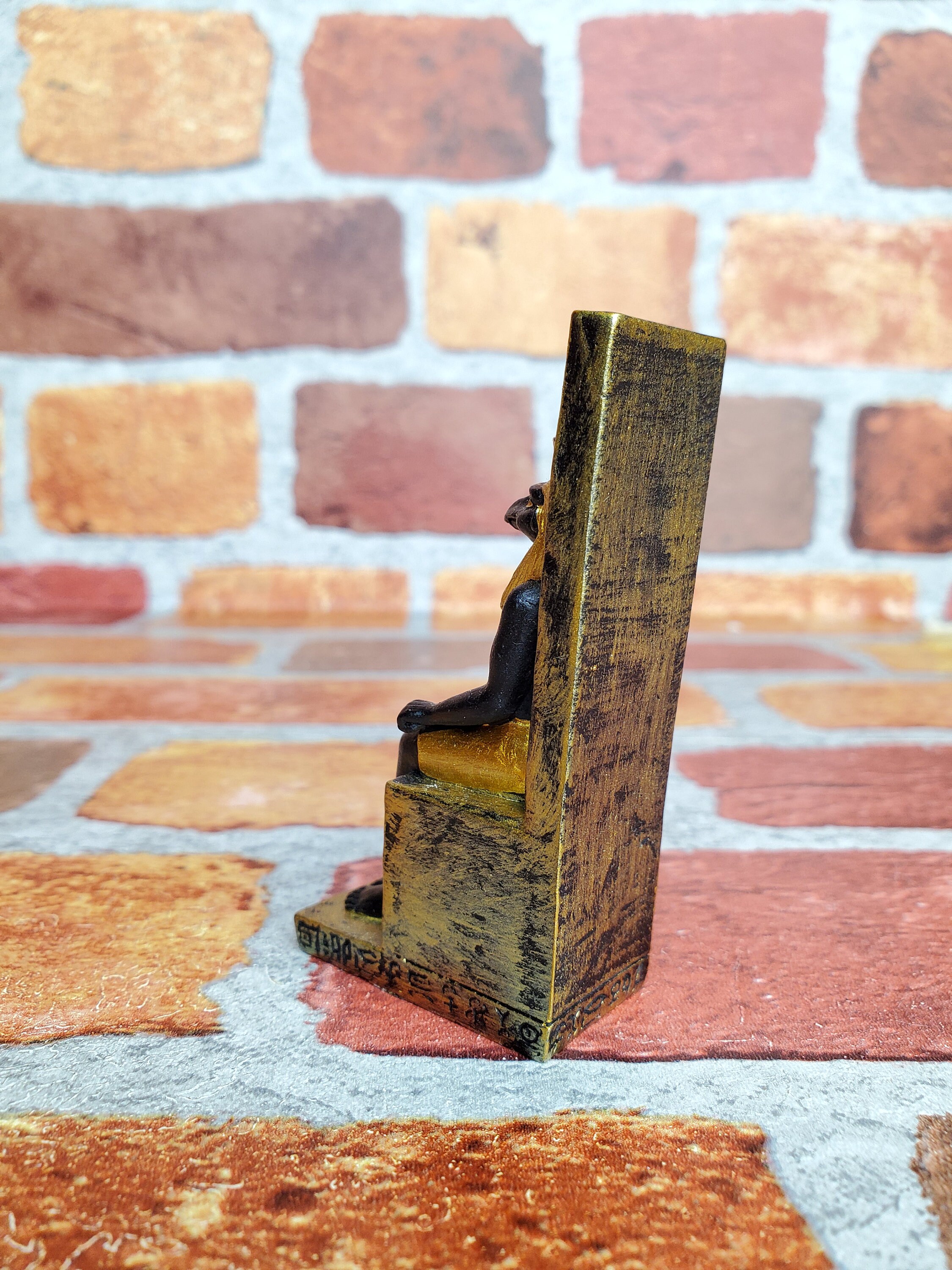 Vintage Seated Horus on Throne Figurine Miniature Egyptian | Etsy