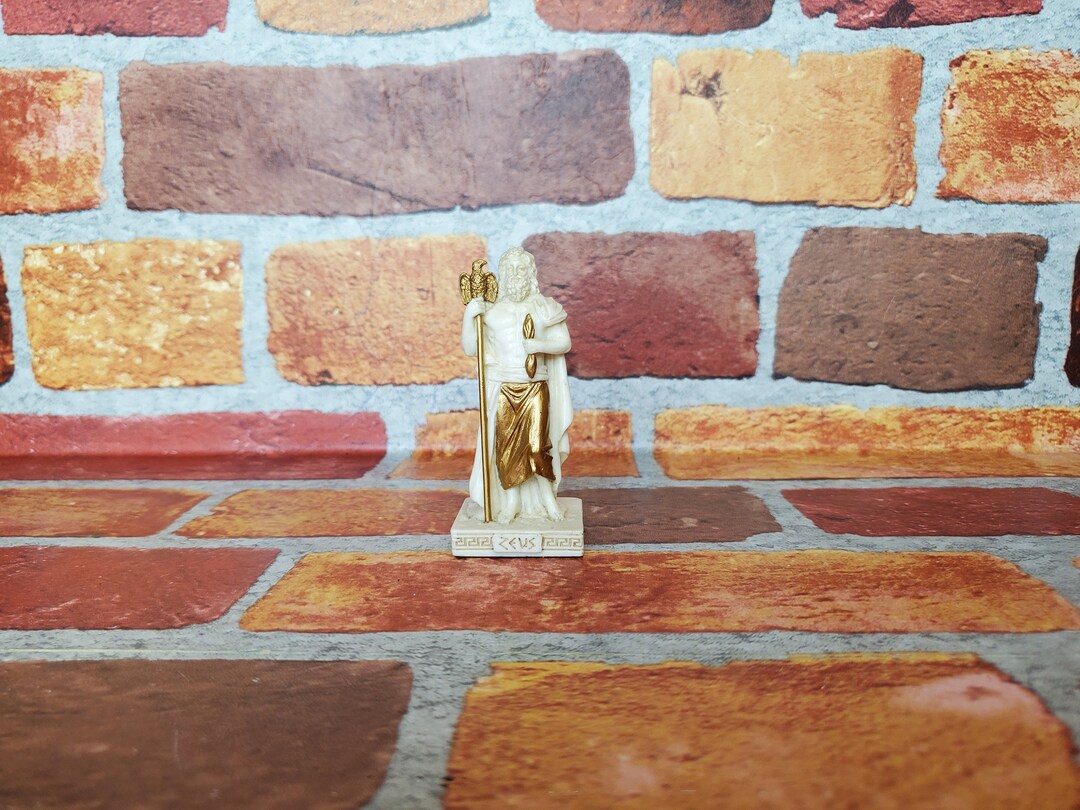 Vintage Zeus Figurine - Miniature Greek God Zeus Altar Statue - Etsy