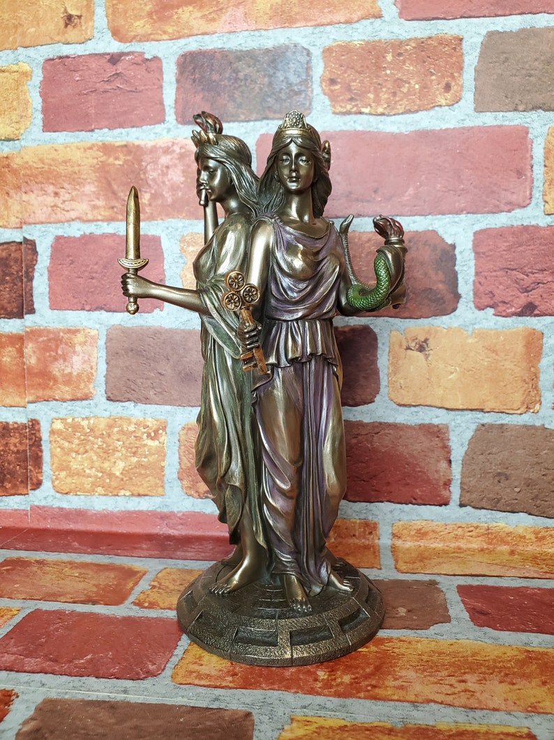 Vintage Hecate Statue - Greek Goddess of Magic Hecate Altar Large ...