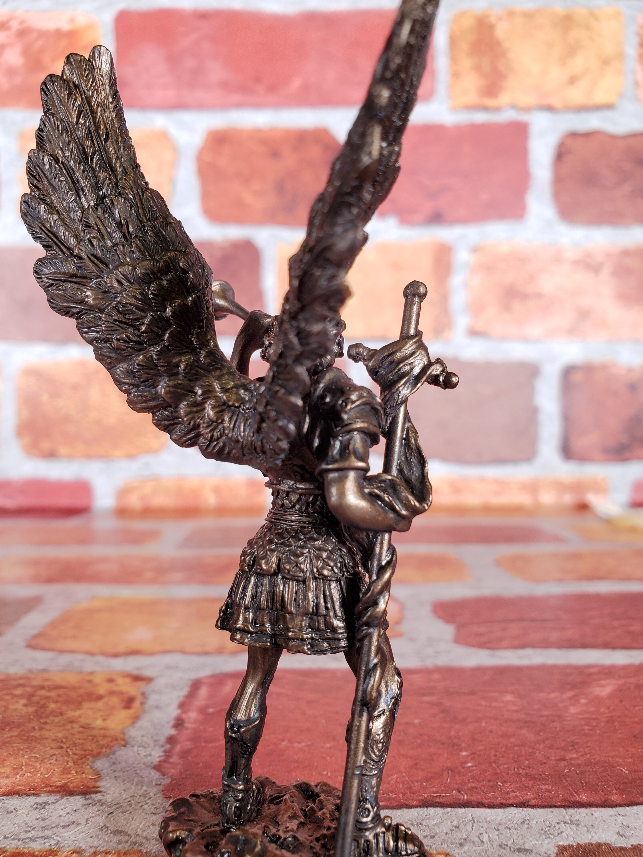 Vintage St. Gabriel the Archangel Mini Statue Miniature | Etsy