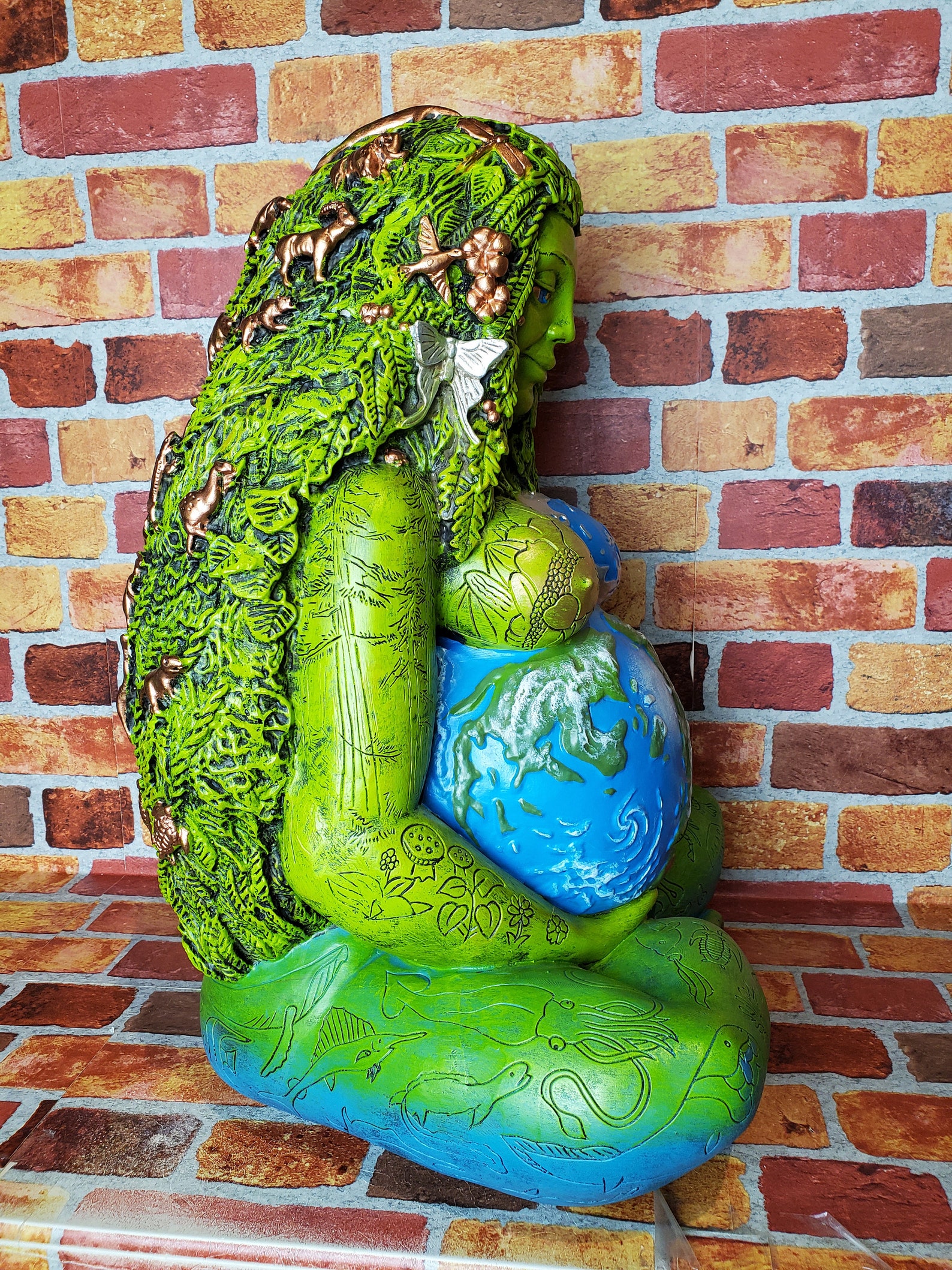 Vintage Gaia Statue XL Large Mother Gaia Earth Goddess - Etsy
