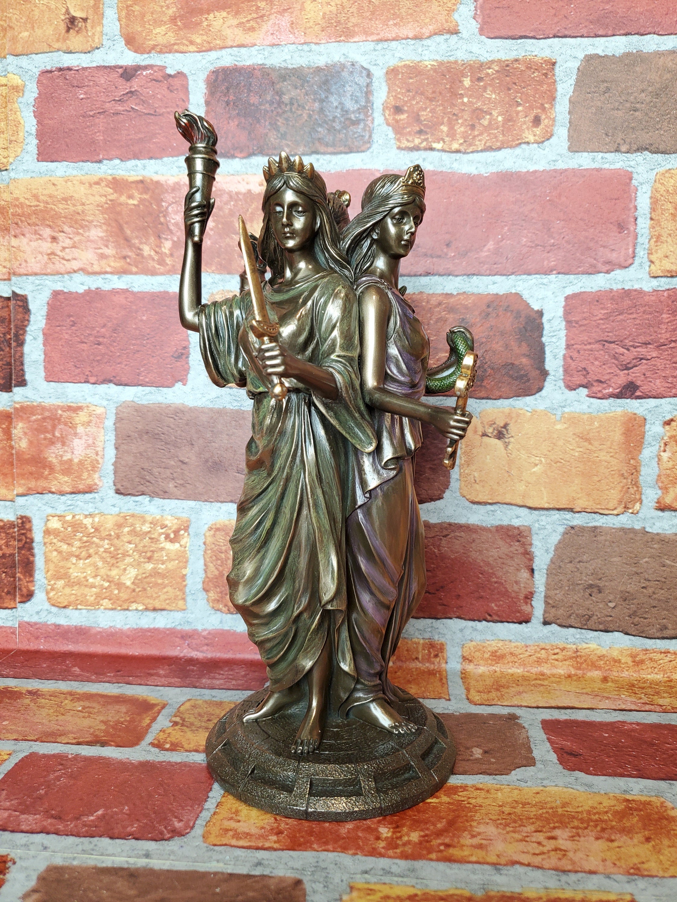 Vintage Hecate Statue - Greek Goddess of Magic Hecate Altar Large ...