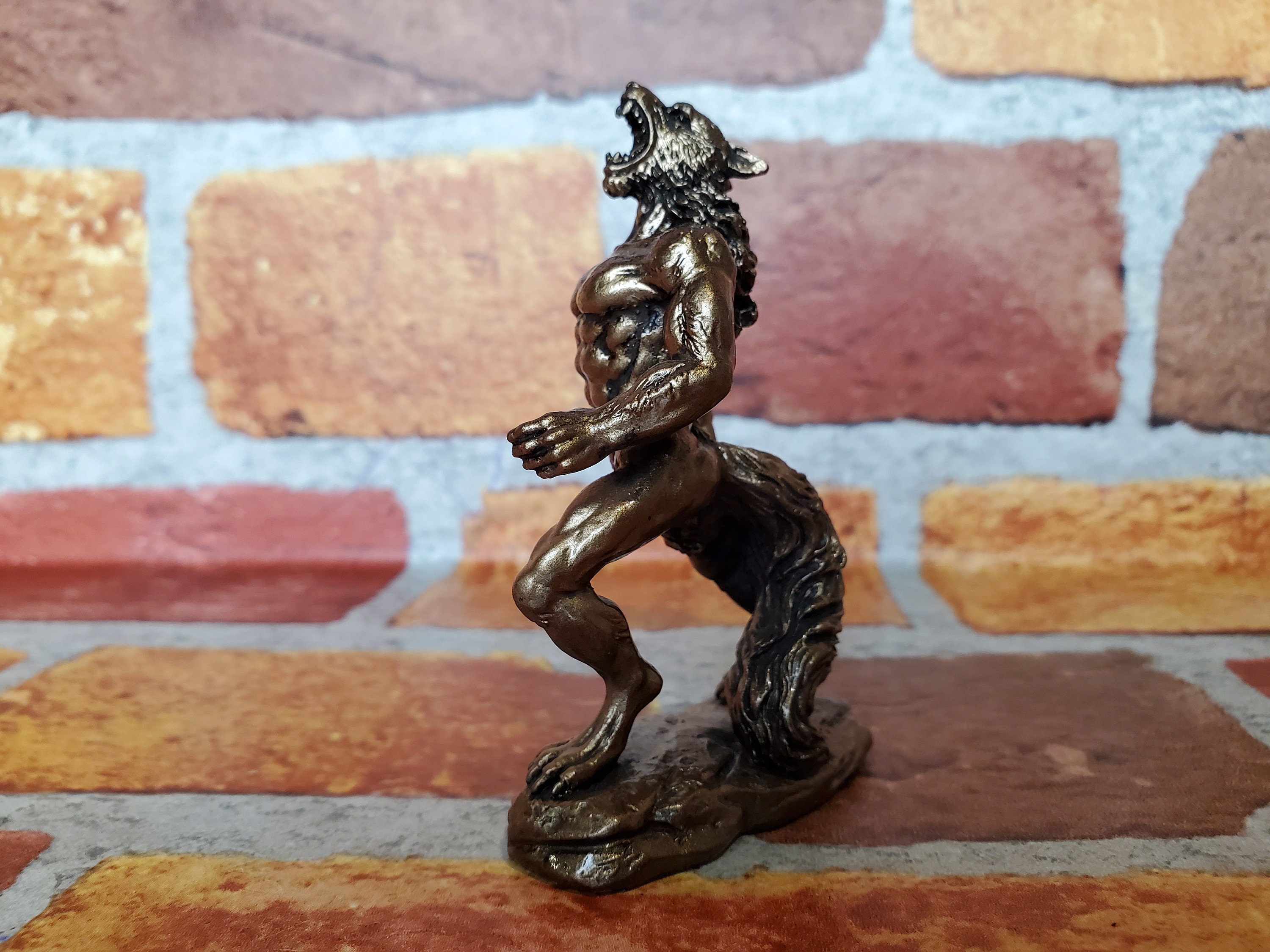 Vintage Werewolf Miniature Statue | Etsy