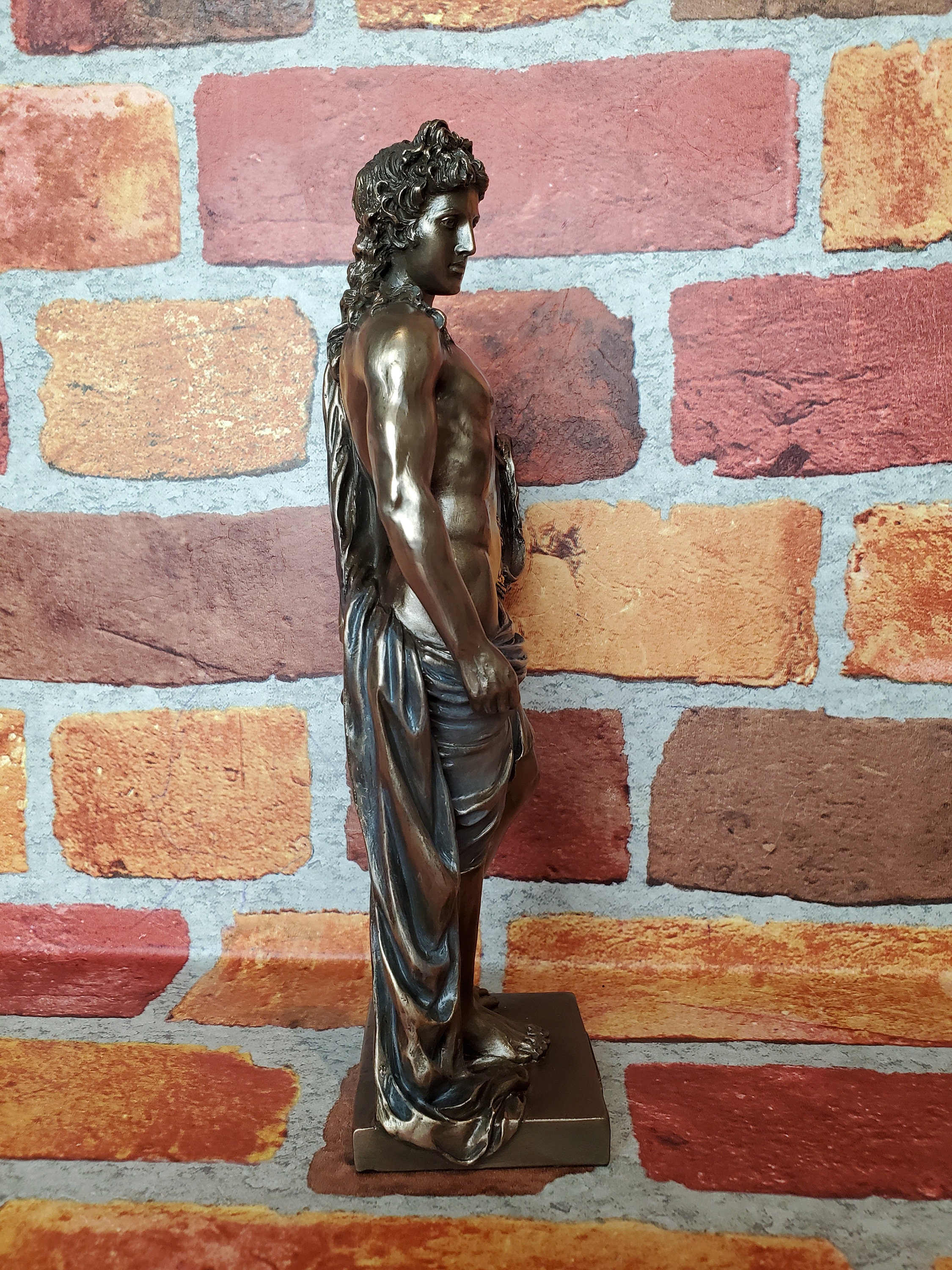 Vintage Apollo Statue Greek God Apollo With Lyre Altar - Etsy Canada