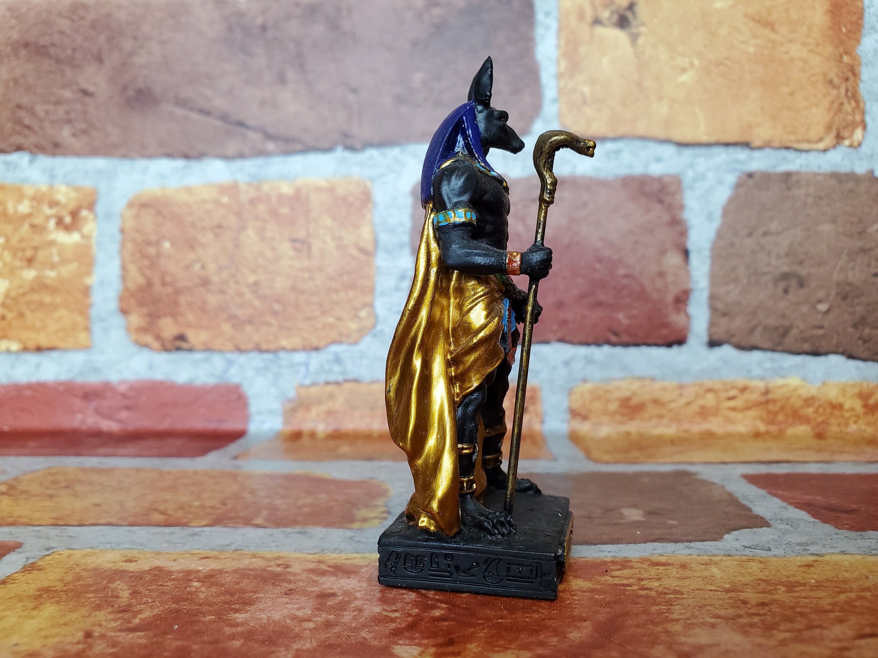 Vintage Anubis Figurine Miniature Egyptian God Anubis Altar | Etsy